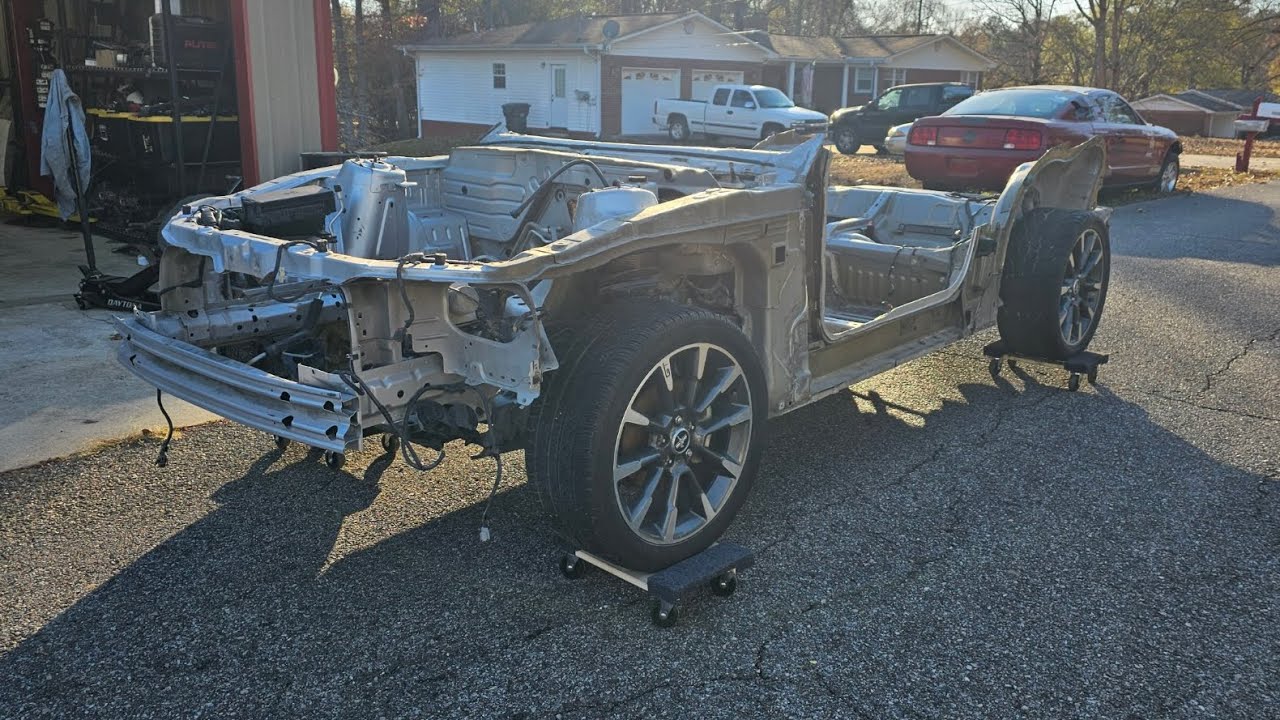 1970 Mustang Fastback body swap- Part 2 - YouTube