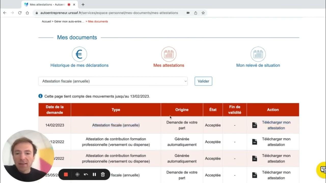 Obtenir et télécharger son attestation fiscale URSSAF quand on est auto ...