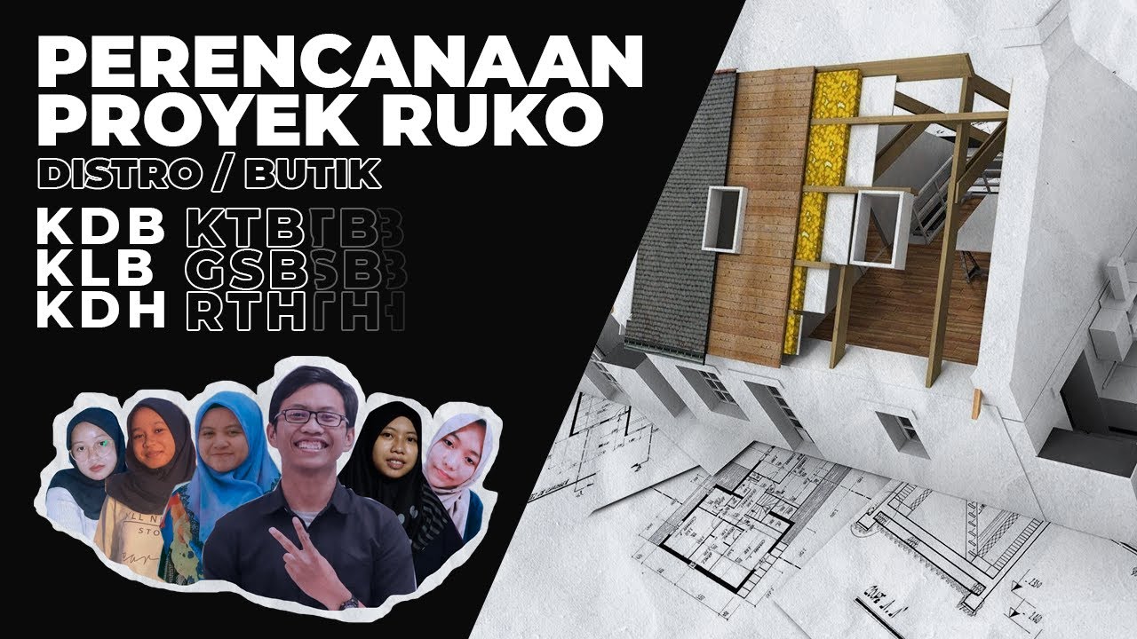 Proyek Ruko 2 Lantai, Perhitungan KDB, KLB, KTB, KDH, GSB, RTH ...