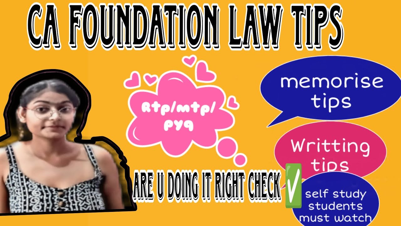 Law preparation for CA foundation| my approach toward law exam | rtp ...