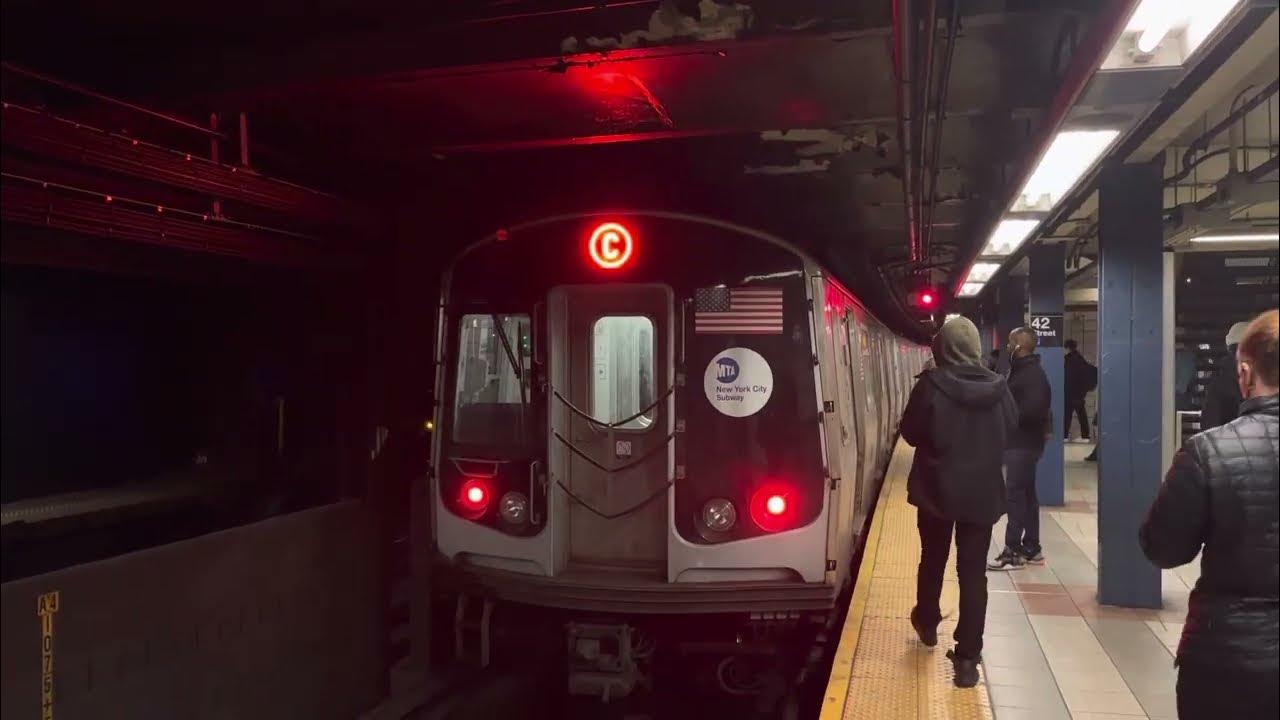 MTA NYCT Subway | 168th Street Bound R179 (C) Express Train Arriving at 42nd Street PABT - YouTube