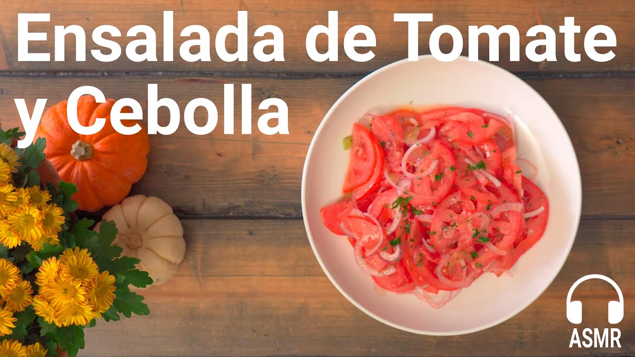 Como hacer ensalada de tomate y cebolla | ASMR Cooking - YouTube