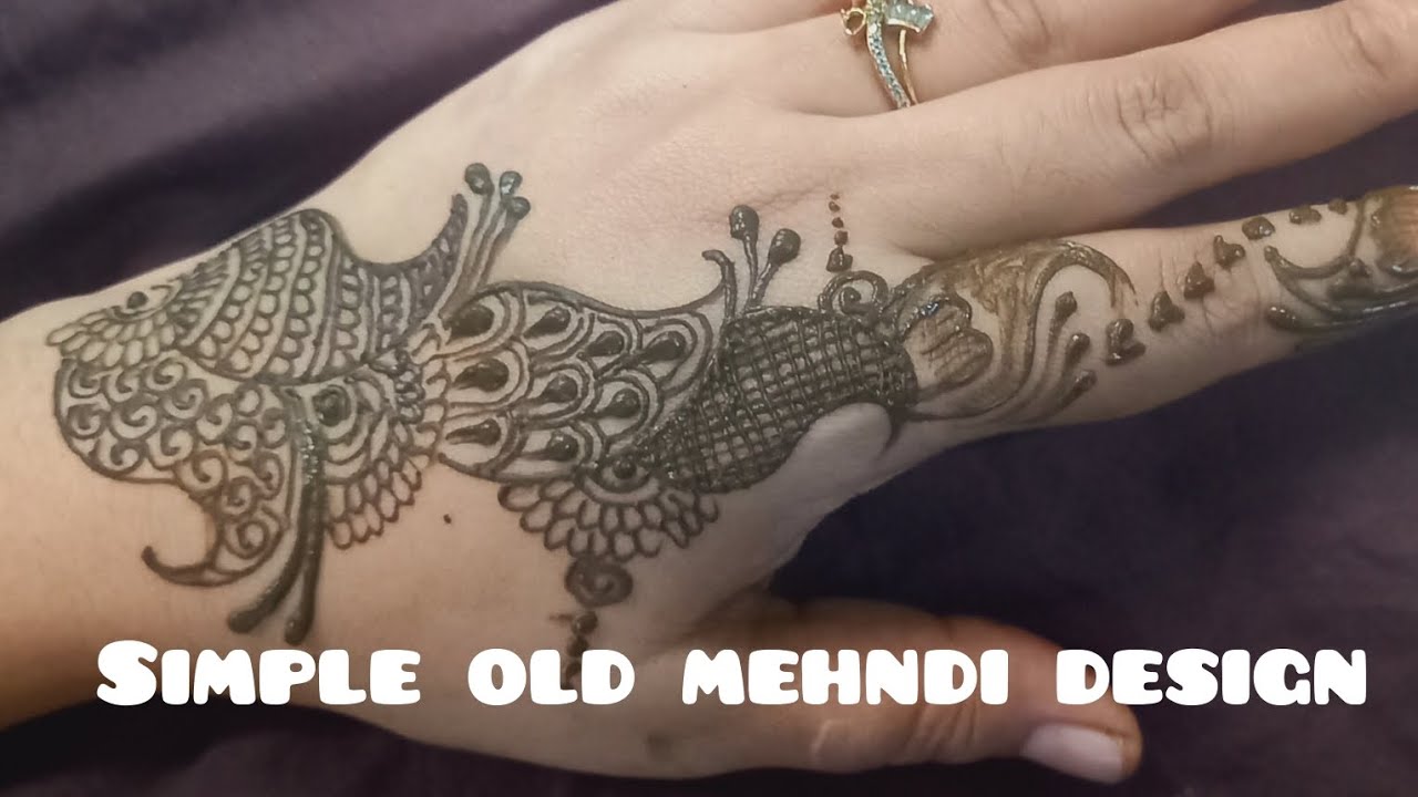 simple old mehndi design | easy mehndi design for beginners - YouTube