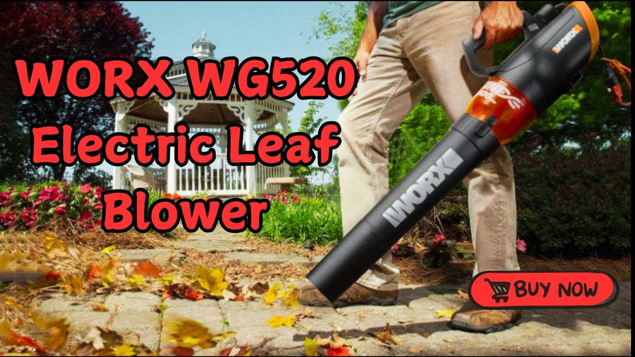 WORX WG520 12 Amp 600 CFM Turbine Electric Leaf Blower | Powerful Yard ...