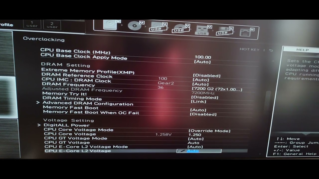 13700k + MSI Z790 Pro-A + 7200 ram kit BIOS Settings + Timings + Aida64 ...