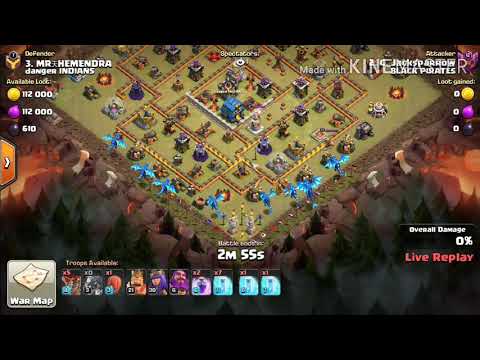 Coc tutorials 1.Town hall 11 destruction by electric dragon - YouTube