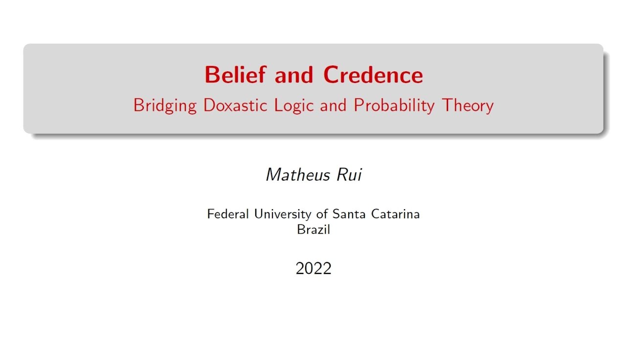 Belief and Credence: Bridging Doxastic Logic and Probability Theory ...