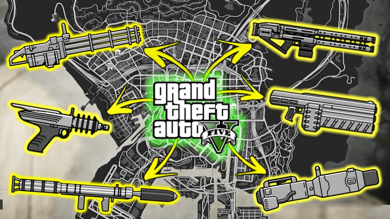 GTA 5 - All New Secret and Rare Weapon Locations (Up-n Atomizer, Alien ...