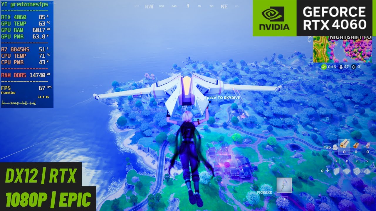 FORTNITE: DX12 and Ray Tracing | RTX 4060 | R7 8845HS | 1080p EPIC ...