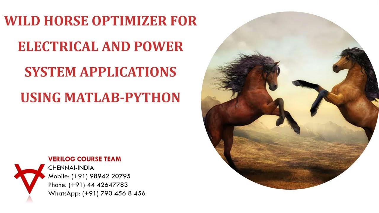 WILD HORSE OPTIMIZER FOR ELECTRICAL AND POWER SYSTEM APPLICATIONS USING MATLAB-PYTHON - YouTube