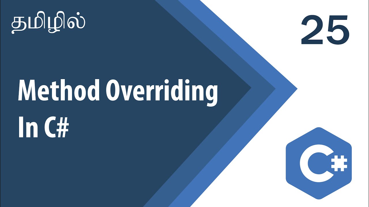 Method Overriding In C Oop C Tutorial Tutorial In Tamil Tamil Programmer Youtube
