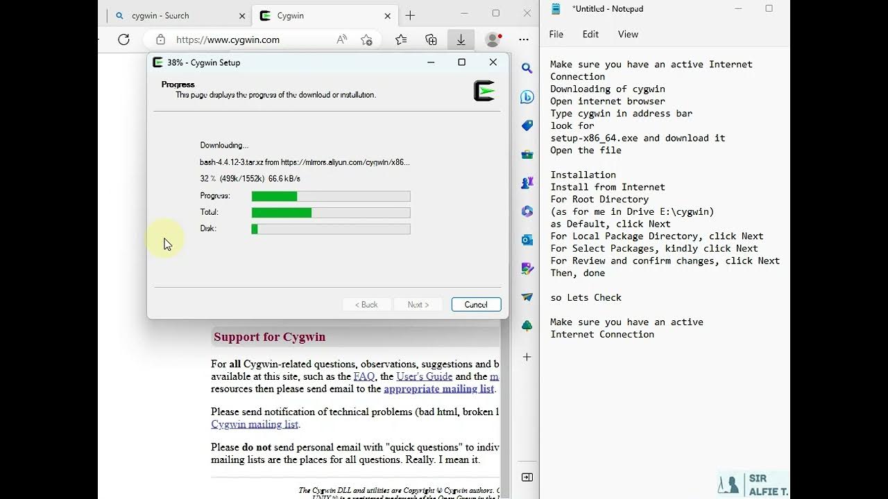 Installation of Cygwin and Testing in Windows 10/11 Operating System to ...