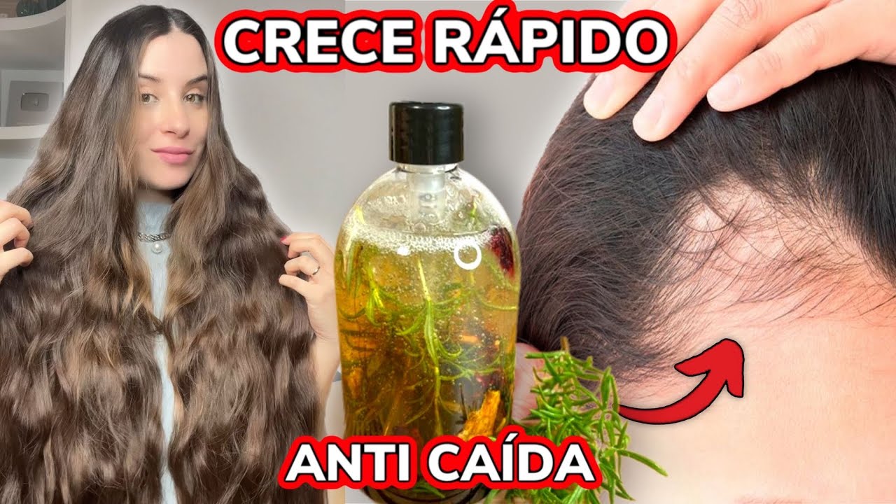 CRECE TÚ CABELLO COMO LOCO Y NO SE CAE! Mi champú natural crece pelo ...