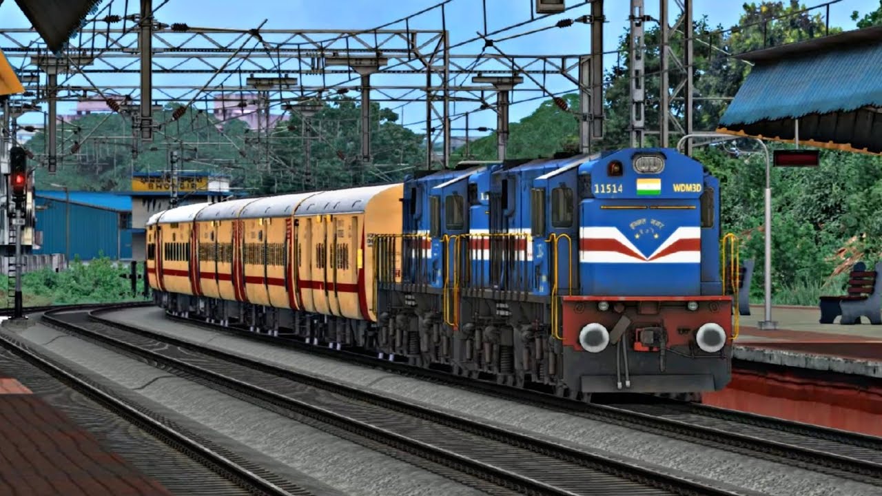 12112 / MUMBAI CSMT SF EXPRESS | INDIAN TRAIN SIM 2024 #3 - YouTube
