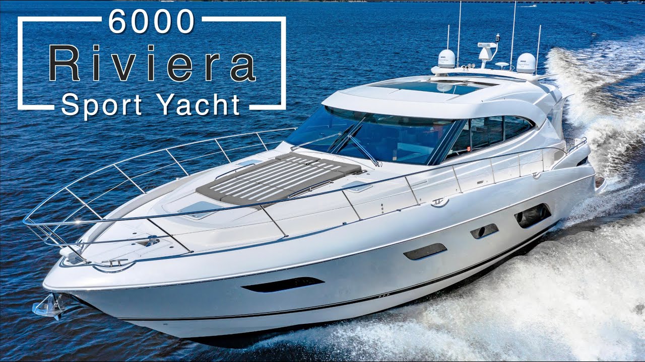 Riviera 6000 Sport Yacht - Luxury 60Ft Boat - Marketing Drone Video ...
