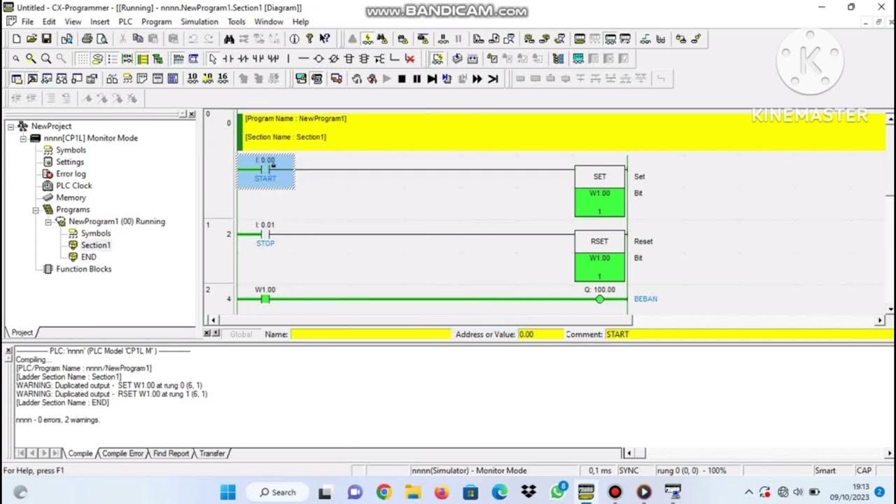 Tutorial Simulasi Instruksi Self-Holding Dan Set and Reset Menggunakan CX Programmer - YouTube