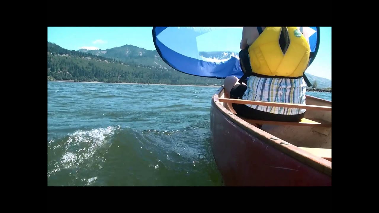 Sailing your Canoe Tandem/Solo with a WindPaddle "Cruiser" sail - YouTube