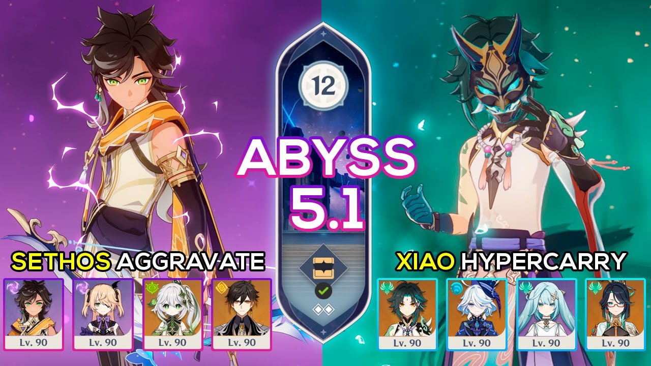 C0 Xiao Hypercarry & C6 Sethos Aggravate | Spiral Abyss 5.1 | Genshin ...