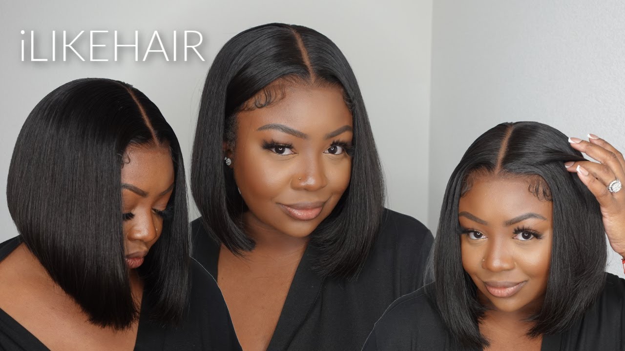 iLIKEHAIR BOB LACE WIG INSTALL - YouTube