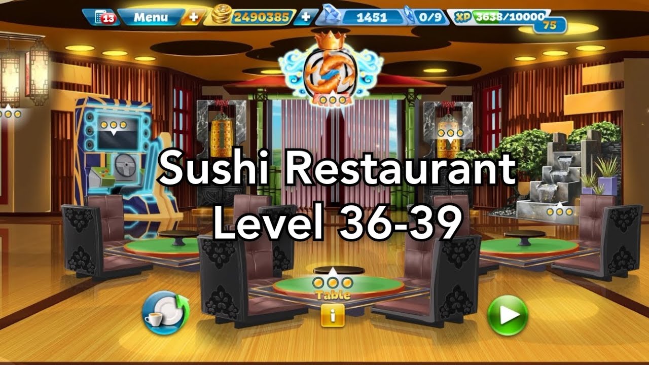 Cooking Fever - Sushi Restaurant Level 36-39 - YouTube