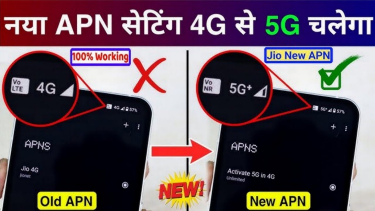 New APN Settings Get 580Mb Speed in 4G Phone 2024 | Jio APN | Airtel ...