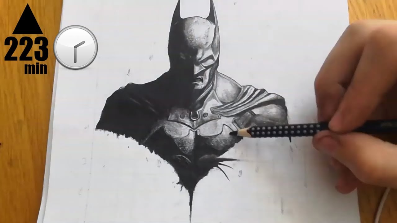 Speed drawing Batman - YouTube