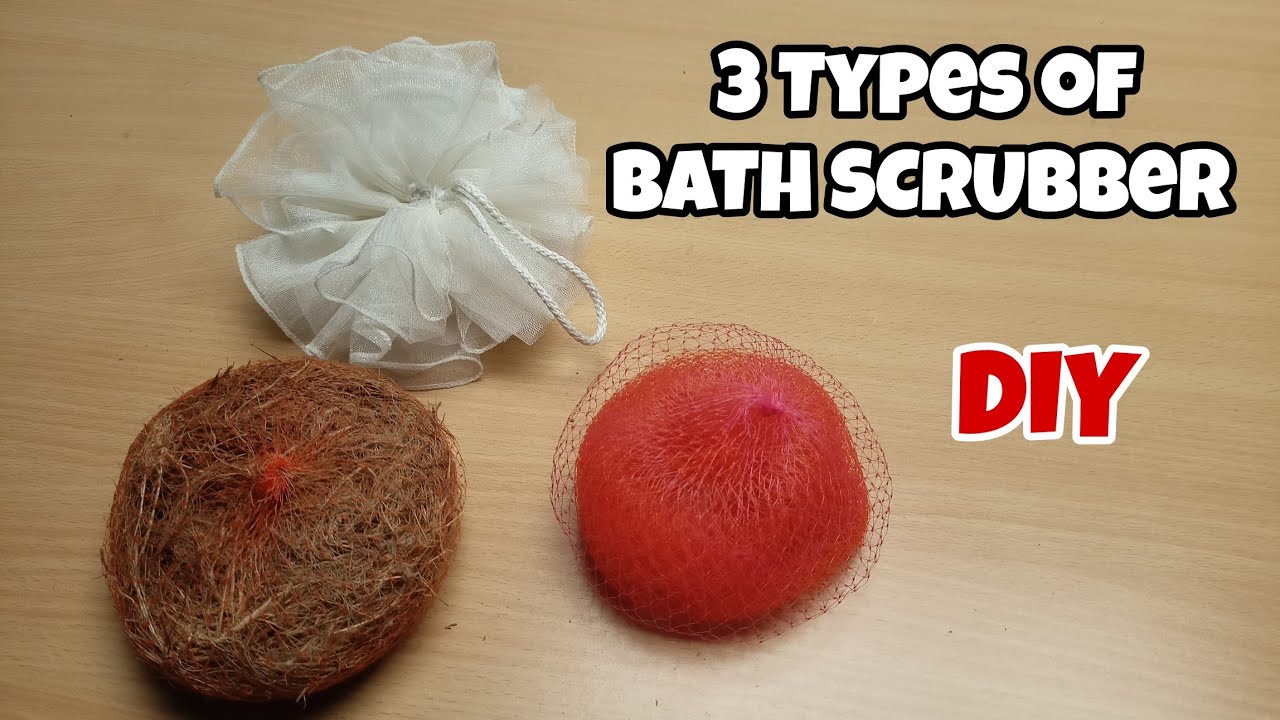 Coconut husk Natural & Biodegradable Scrub| Bathroom Loofah, Net puff ...