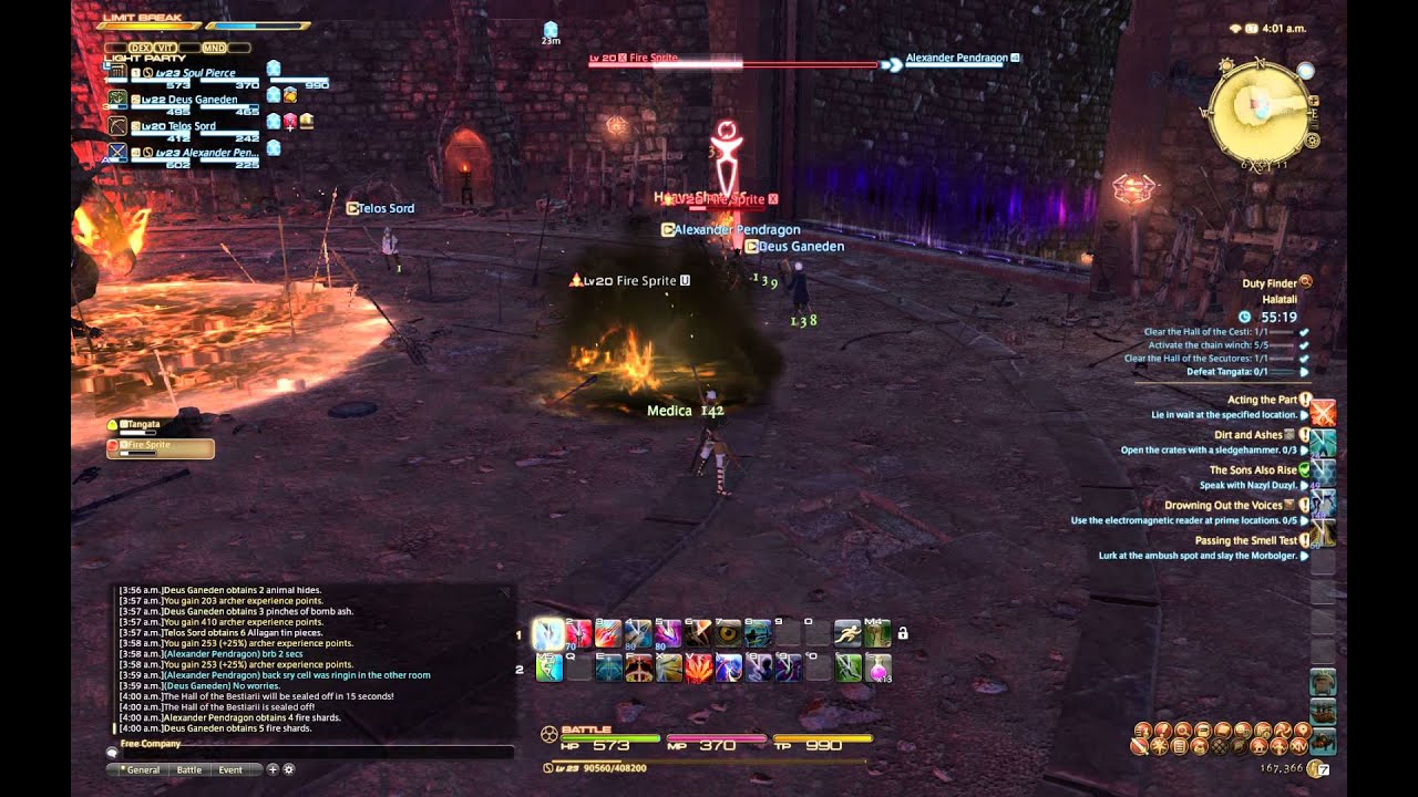 FFXIV:ARR - Halatali dungeon boss 3 "Tangata" - YouTube