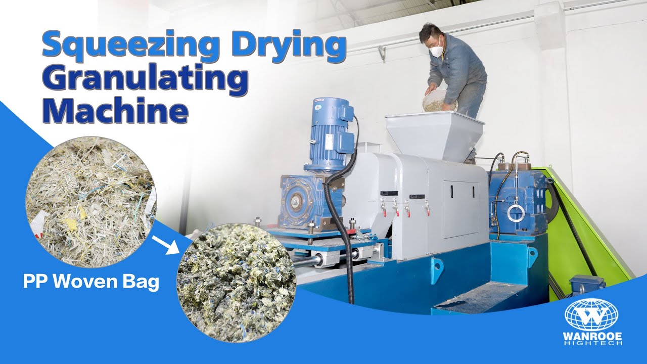 PNSP-300 Waste Woven/Ton Bag Squeezing Pelletizer Machine Plastic Film ...