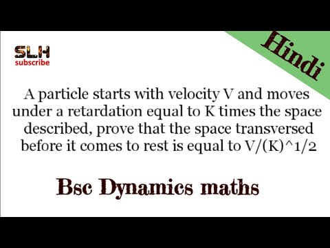 Bsc maths dynamics | 2nd year mathematics - YouTube
