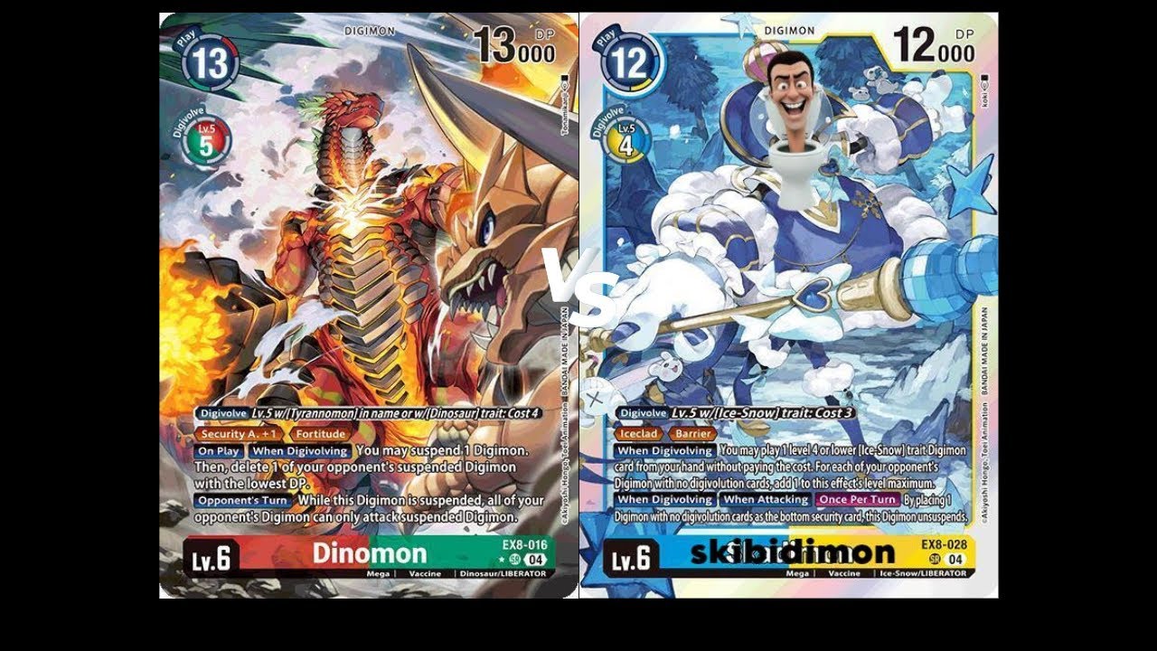 Dinomon VS Skibidi Ice Body Rizz (Skadimon w/Hexe) Digimon Locals - YouTube