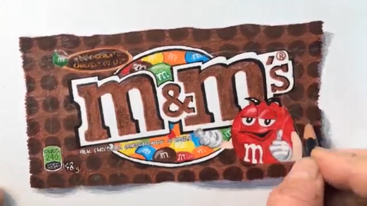 Time-Lapse Drawing, Package of M & M’s - YouTube