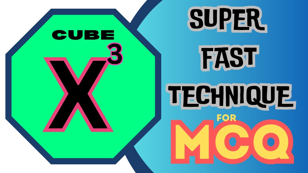 3.cube ||shortcut mcq|| super fast technique || - YouTube