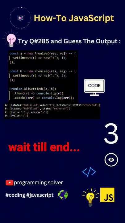 How To Code Javascript Q285 Try Solve And Guess The Output Shorts Coding Programming