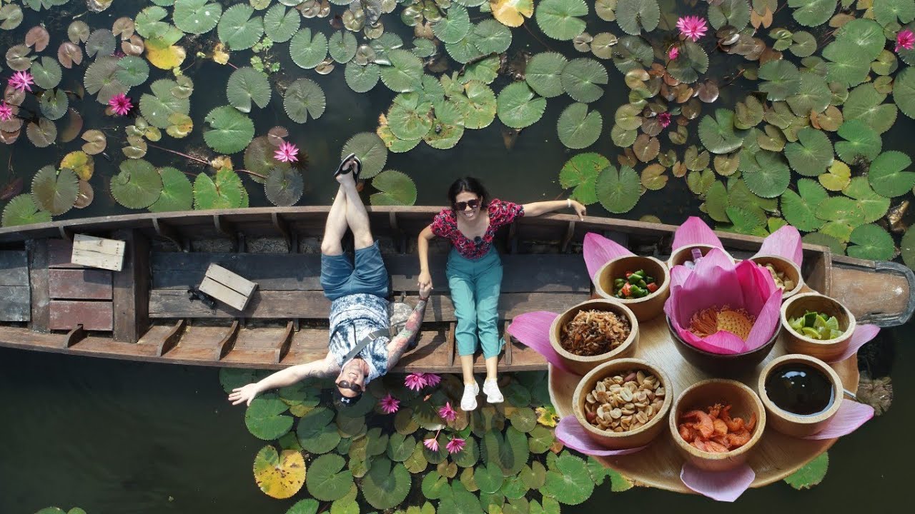 RED LOTUS FLOATING MARKET AND LOTUS FLOWER SALAD MUST TRY IN THAILAND ...