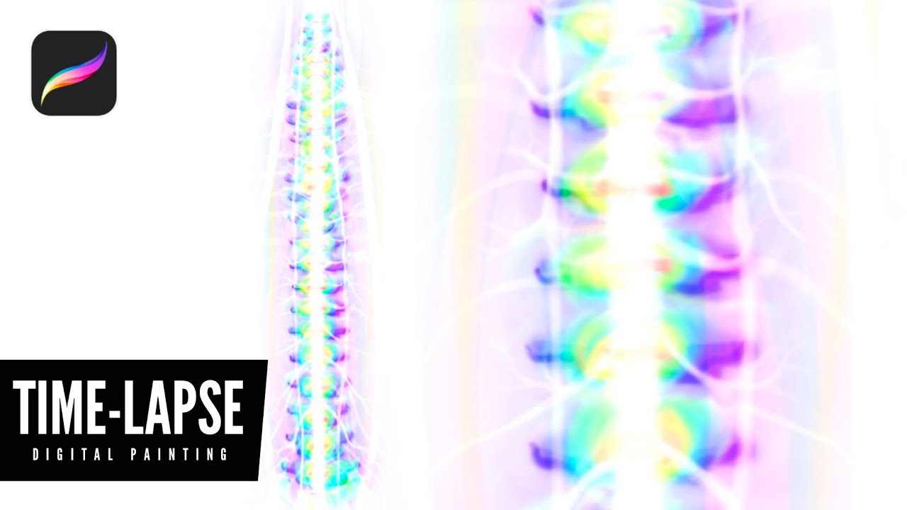 Lighting Spine Light Digital Painting Art TimeLapse Pintura Digital ...