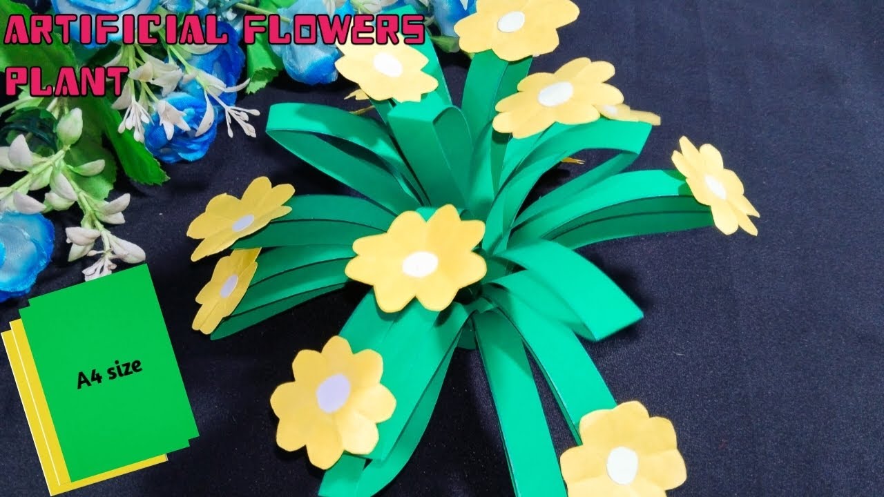 Artificial flowers plant | Paper craft | Artificial plant | Shadiya ...
