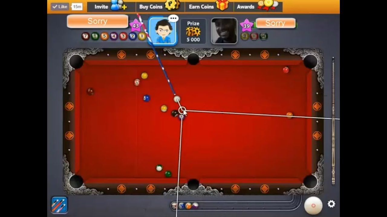8 Ball Pool with Long Line 😉 - YouTube