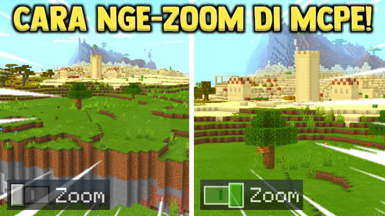 DENGAN MOD INI KALIAN BISA NGE-ZOOM!! DI MCPE - YouTube