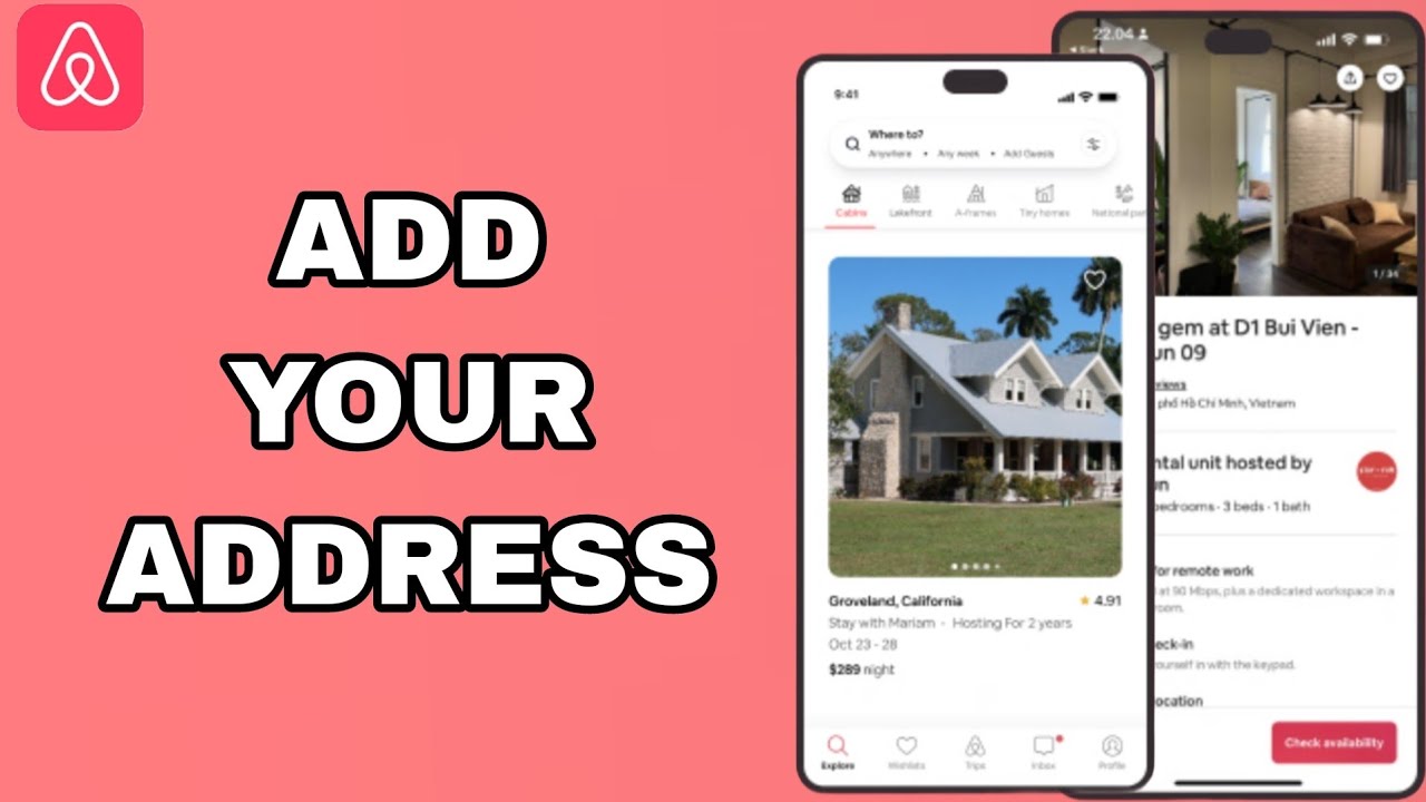 How To Add Your Address On Airbnb App - YouTube