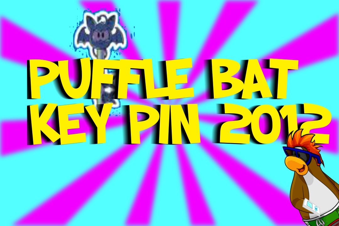 Club Penguin - Puffle Bat Key Pin October 2012 - YouTube