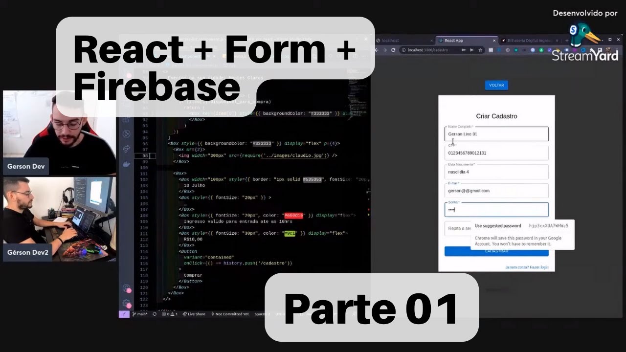React Form Salvando No Firebase Parte 01 App React Pix Mercado