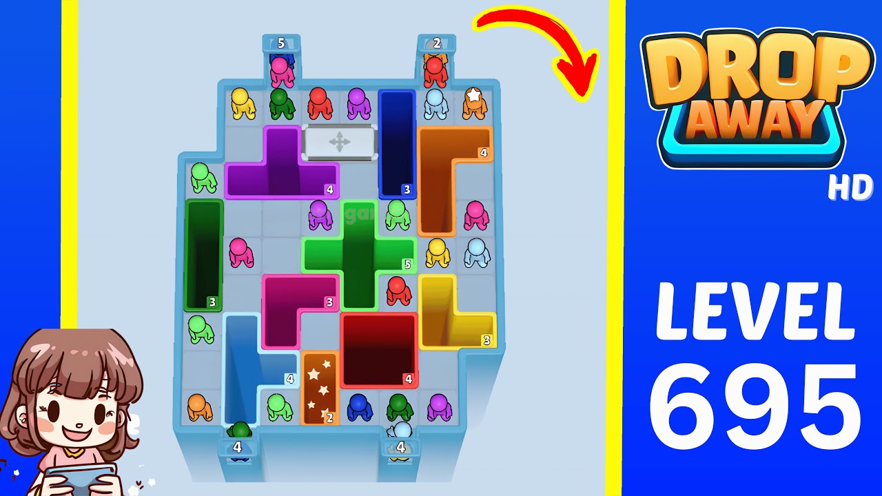 Drop Away Level 695 Solution Walkthrough - YouTube