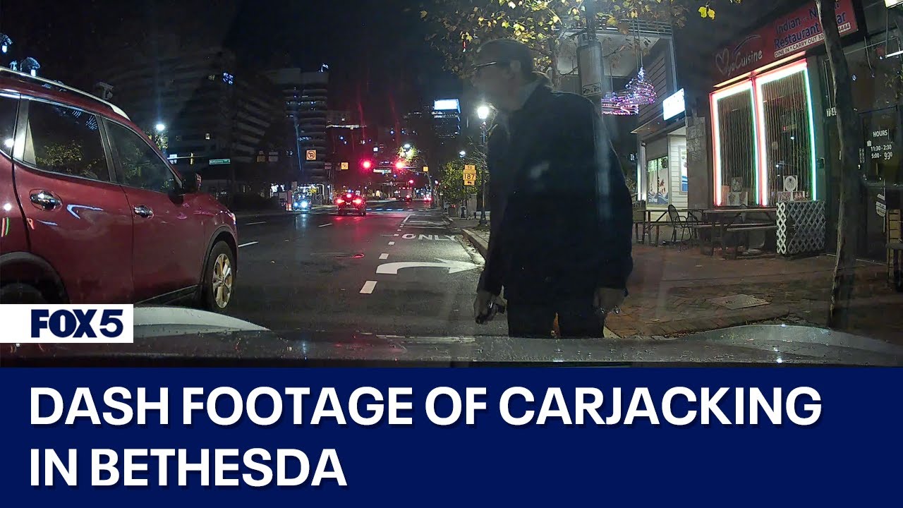 RAW dash footage of carjacking in Bethesda | FOX 5 Exclusive - YouTube