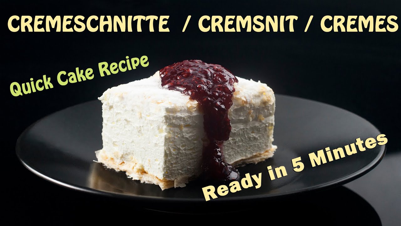 CREMESCHNITTE Cake Ready in 5 Minutes | How To's | Quick Cake Recipe No ...