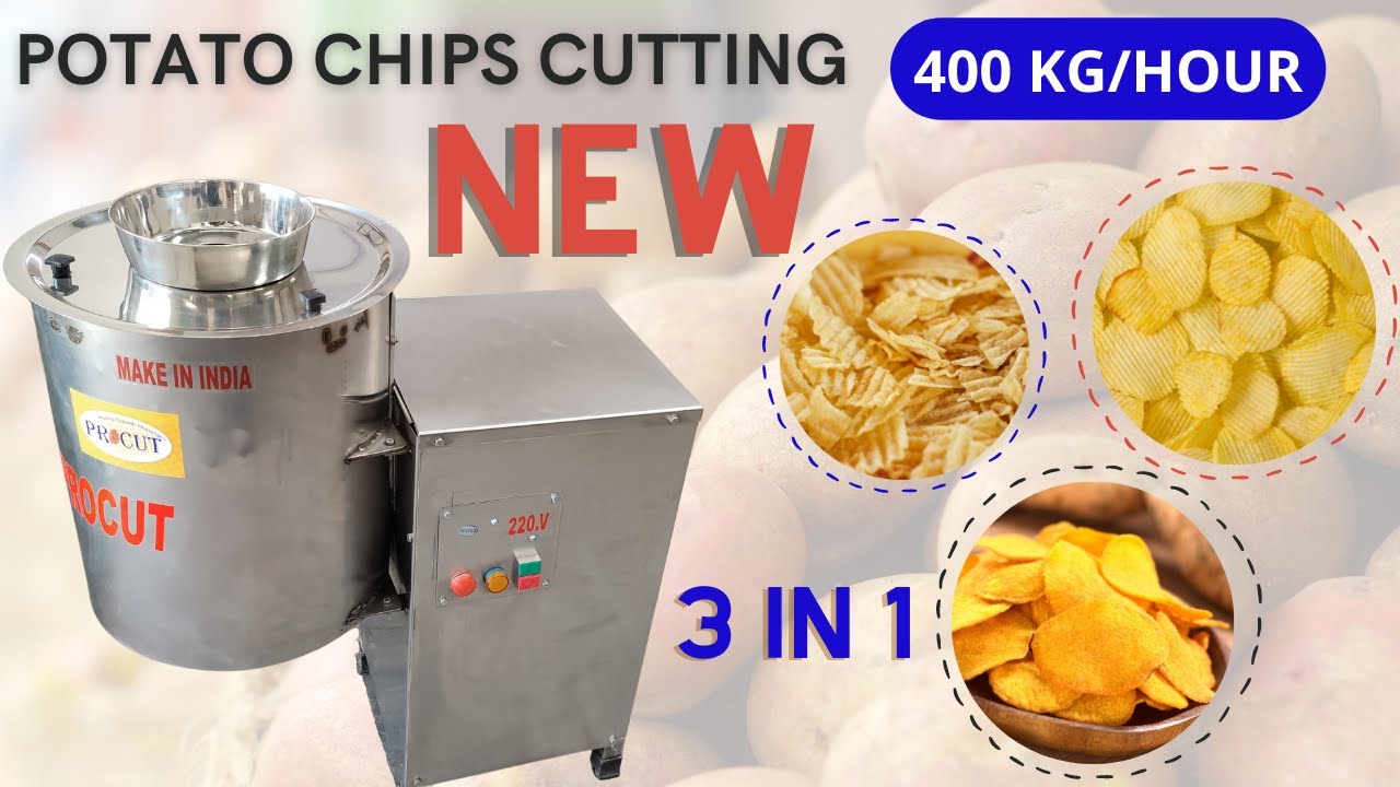 Awesome Automatic Potato Chips Cutting Machine/New Heavy Duty Slicing ...