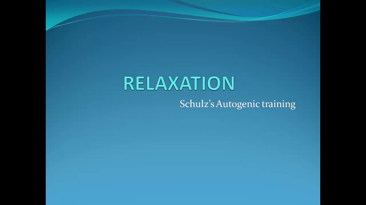 Schultz's autogenic training - YouTube