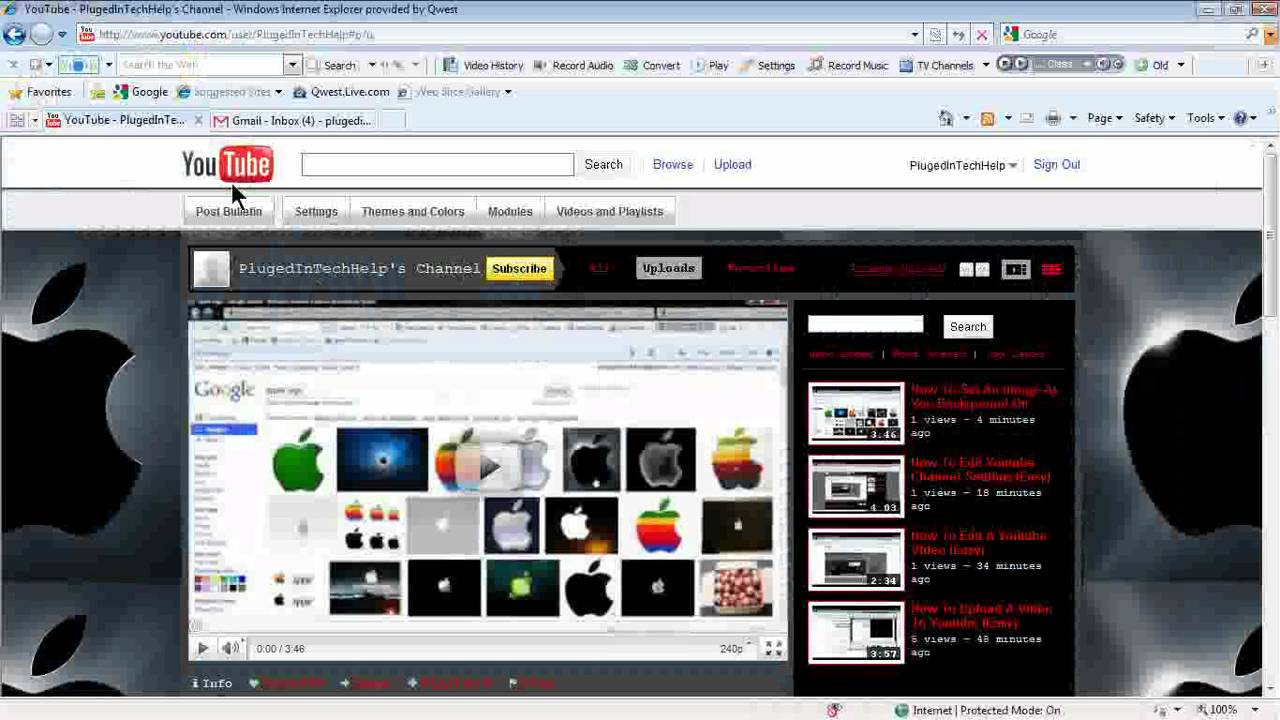 How To Set A Multiple Image Background On Your Youtube Channel - YouTube