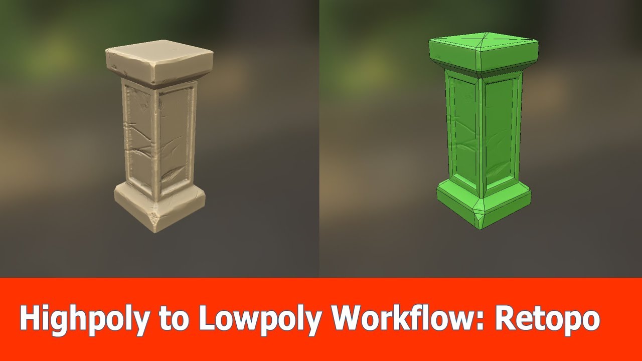 High Poly To Low Poly Workflow Retopo With 3d Coat 2 Youtube