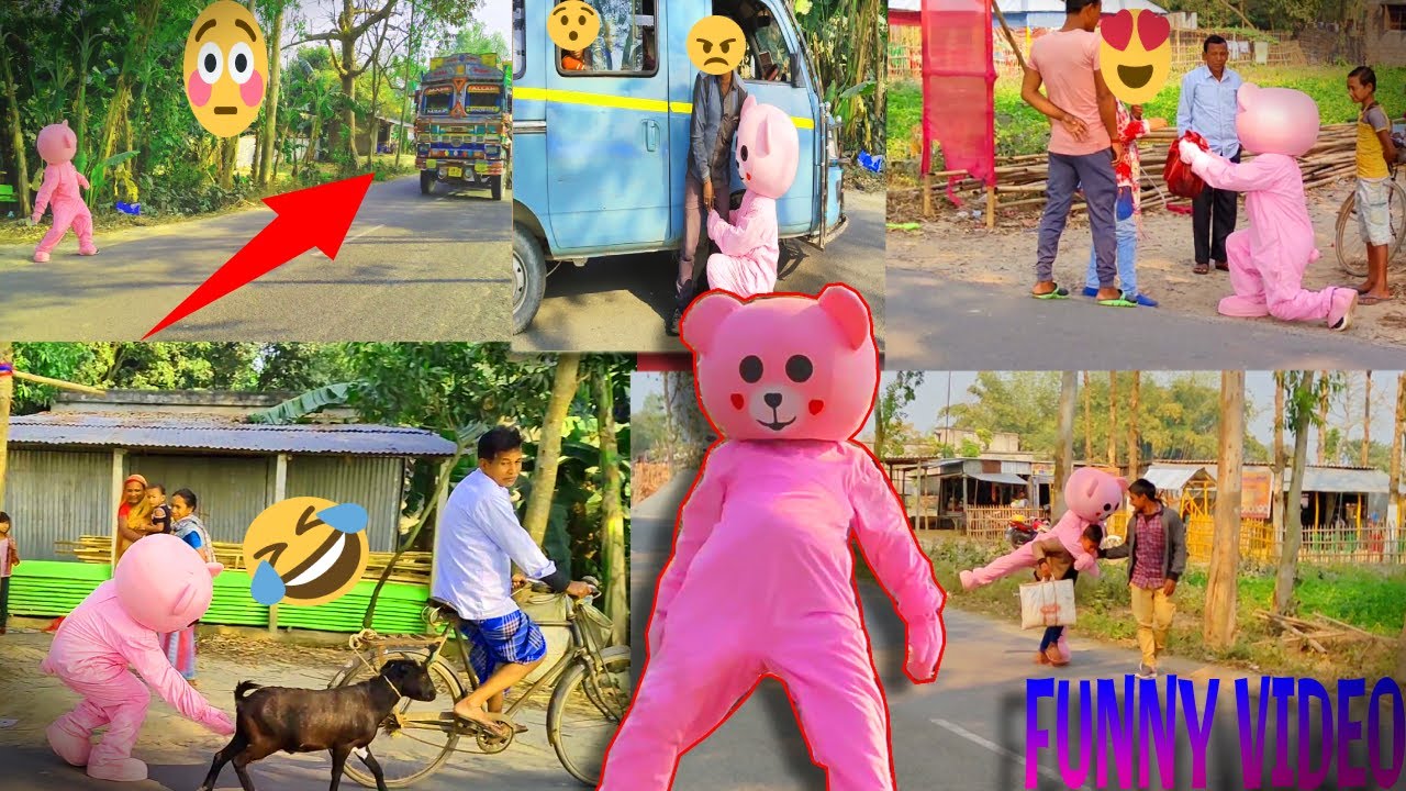 Mad teddy bear in road and backchodi and dance in public||Try not to ...
